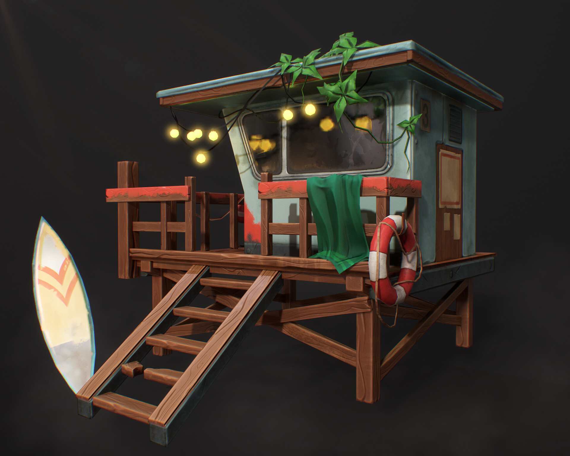 ArtStation - Lifeguard tower