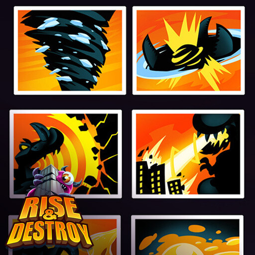 ArtStation - Rise & Destroy - Icon/Button Designs