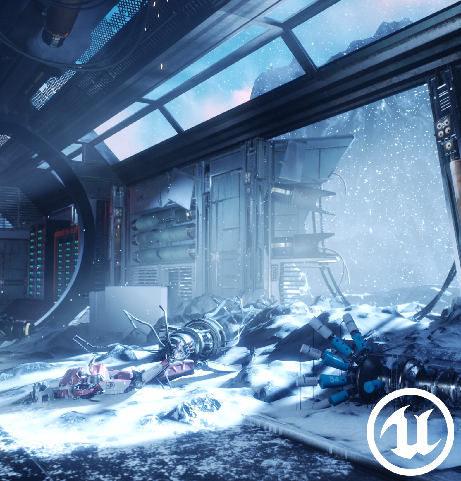 ArtStation - Polar Sci-Fi Facility - UE4 Relight