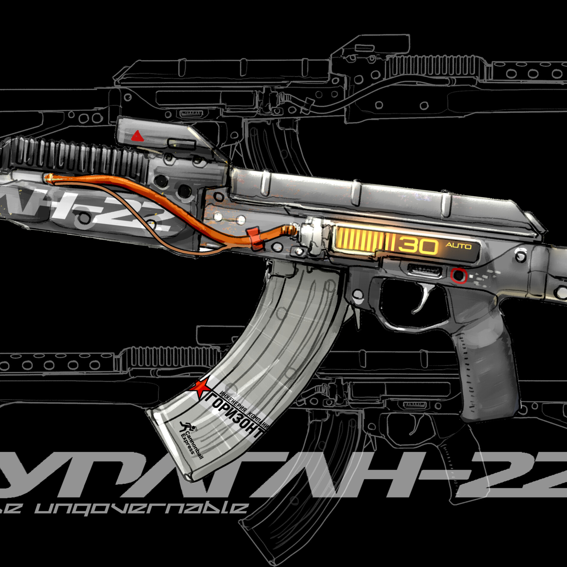 ArtStation - Uragan 22 customized AK