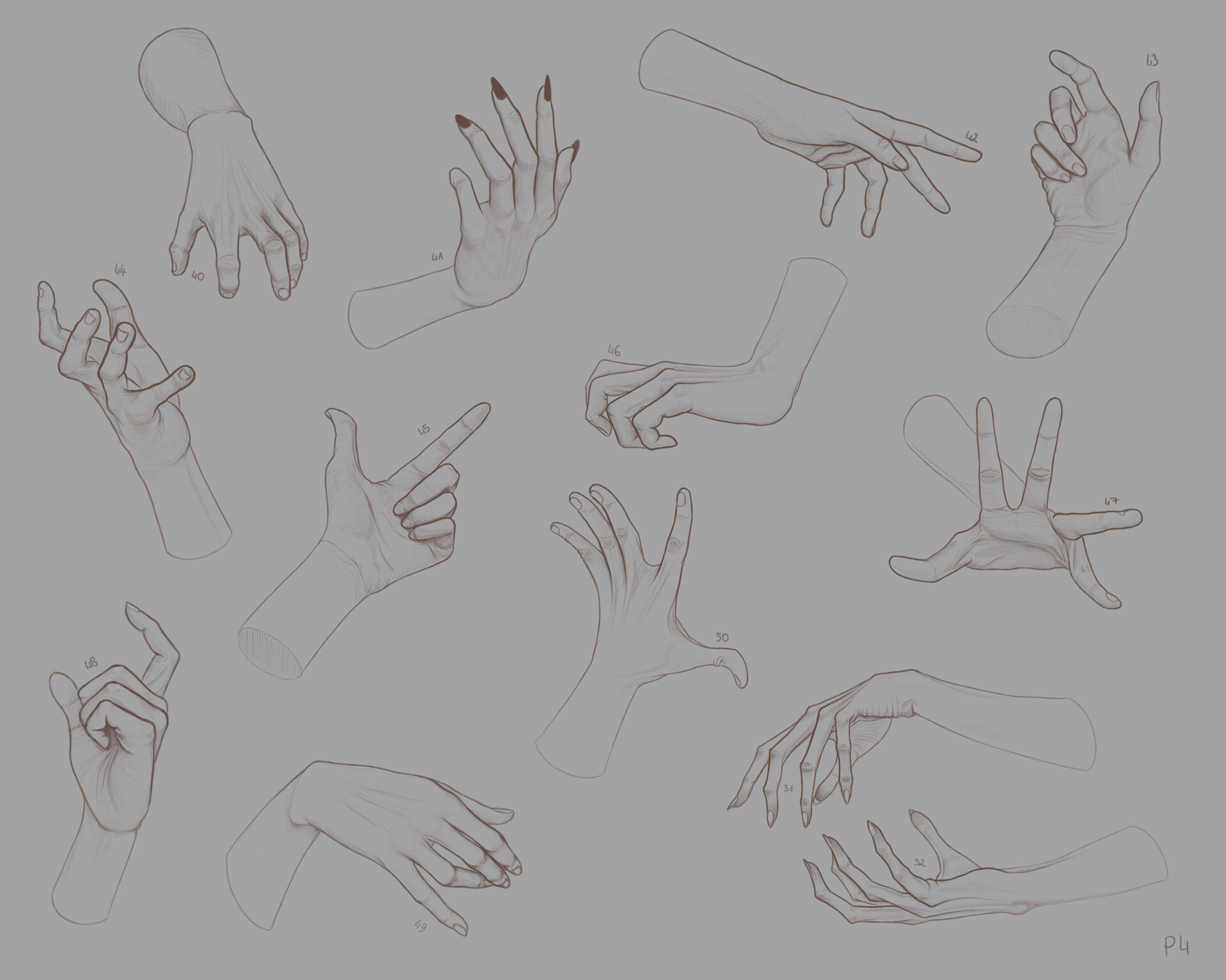 ArtStation - Hand studies