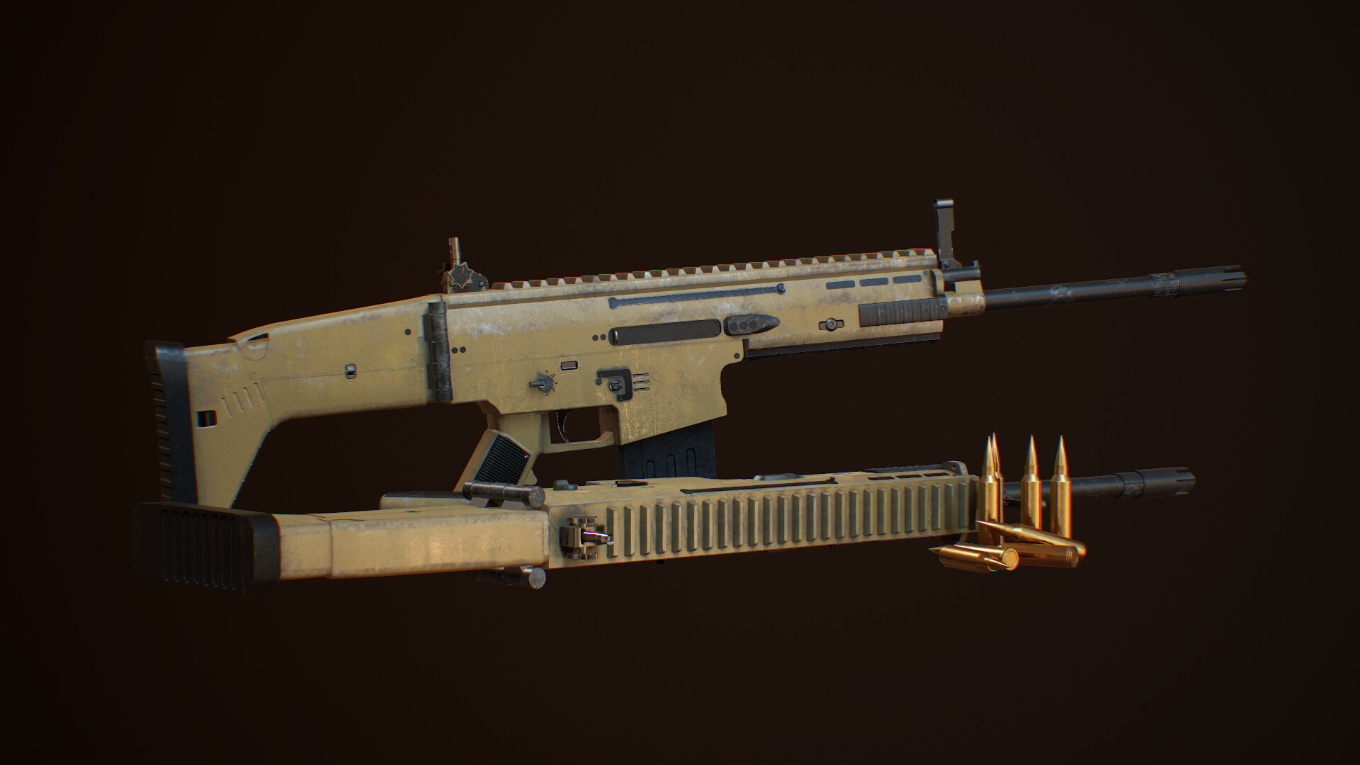 ArtStation - Weapon Scar-L Modeling And Texturing