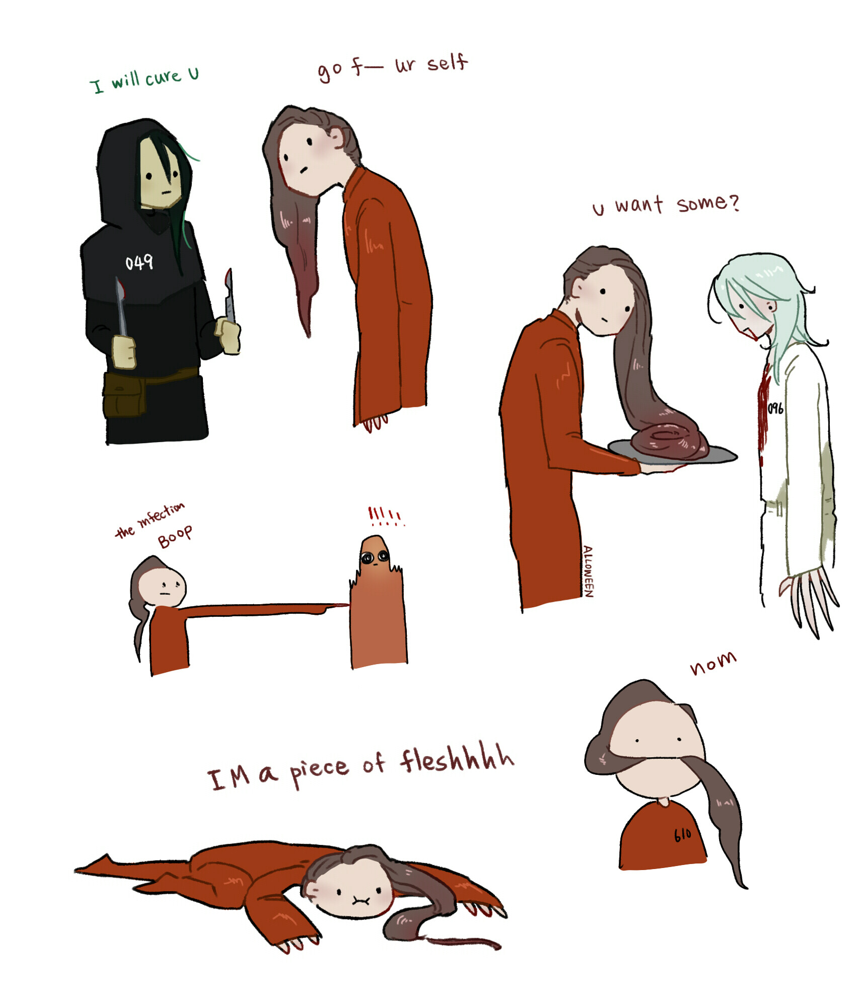 ArtStation - SCP Humanized. scp-610 & scp-173.