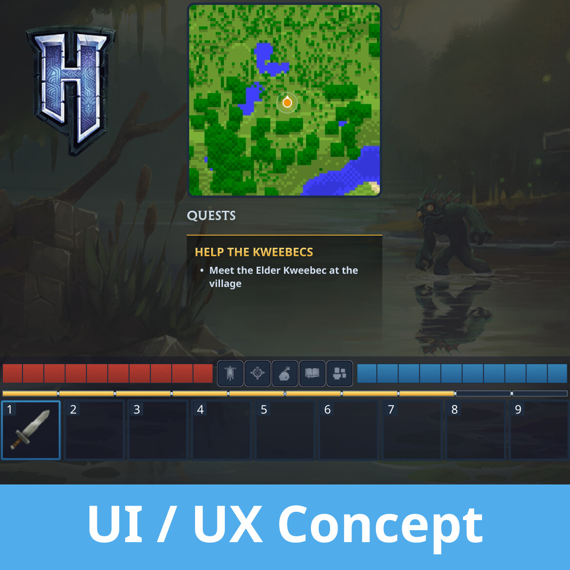 ArtStation - UI Concept - Hytale in-game HUD.