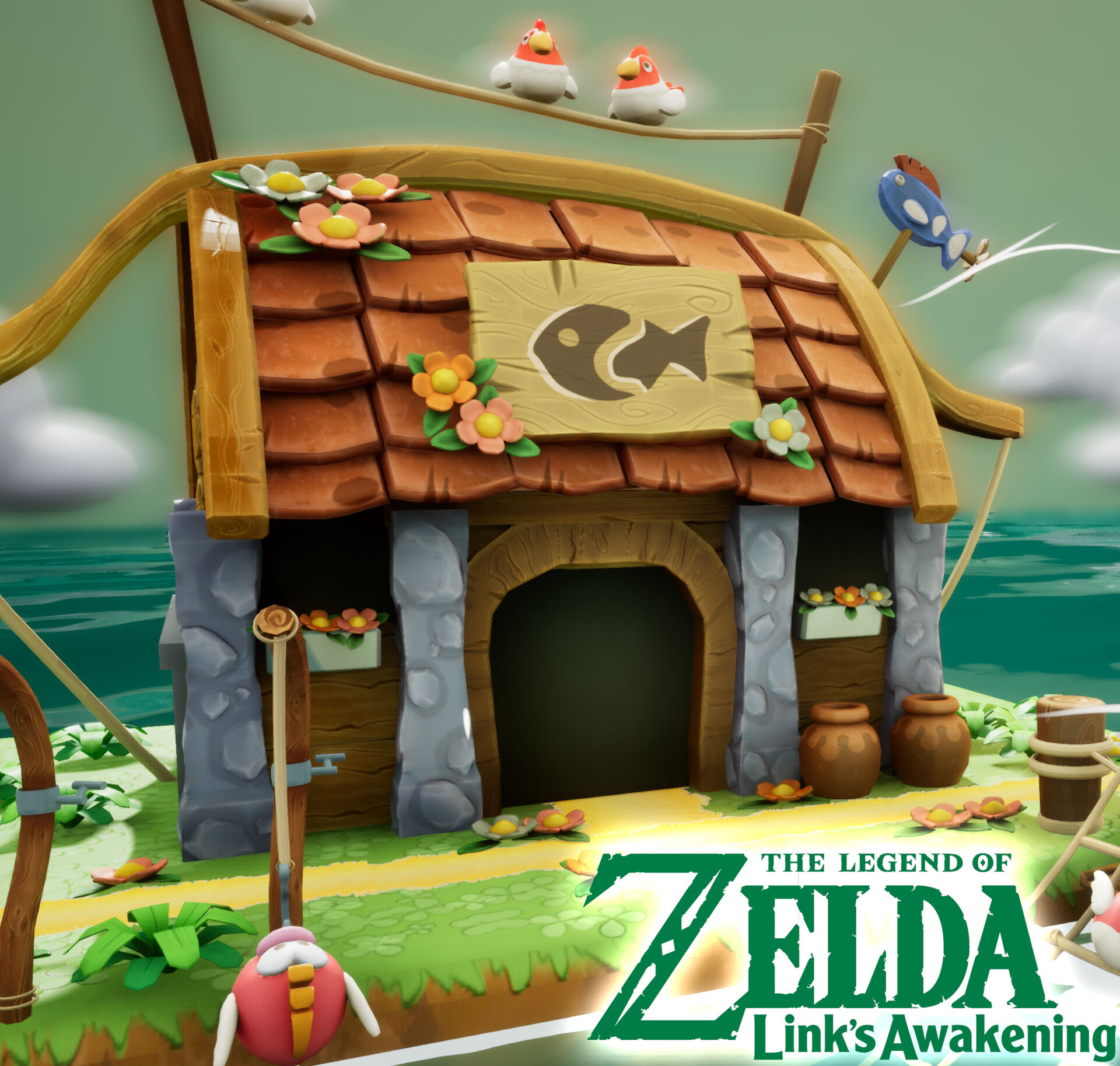 ArtStation - Link's Awakening Fish House