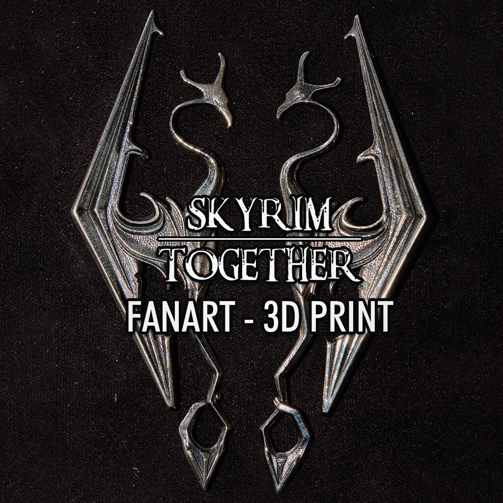 ArtStation - Skyrim Together Logo - 3D Printed Keyring
