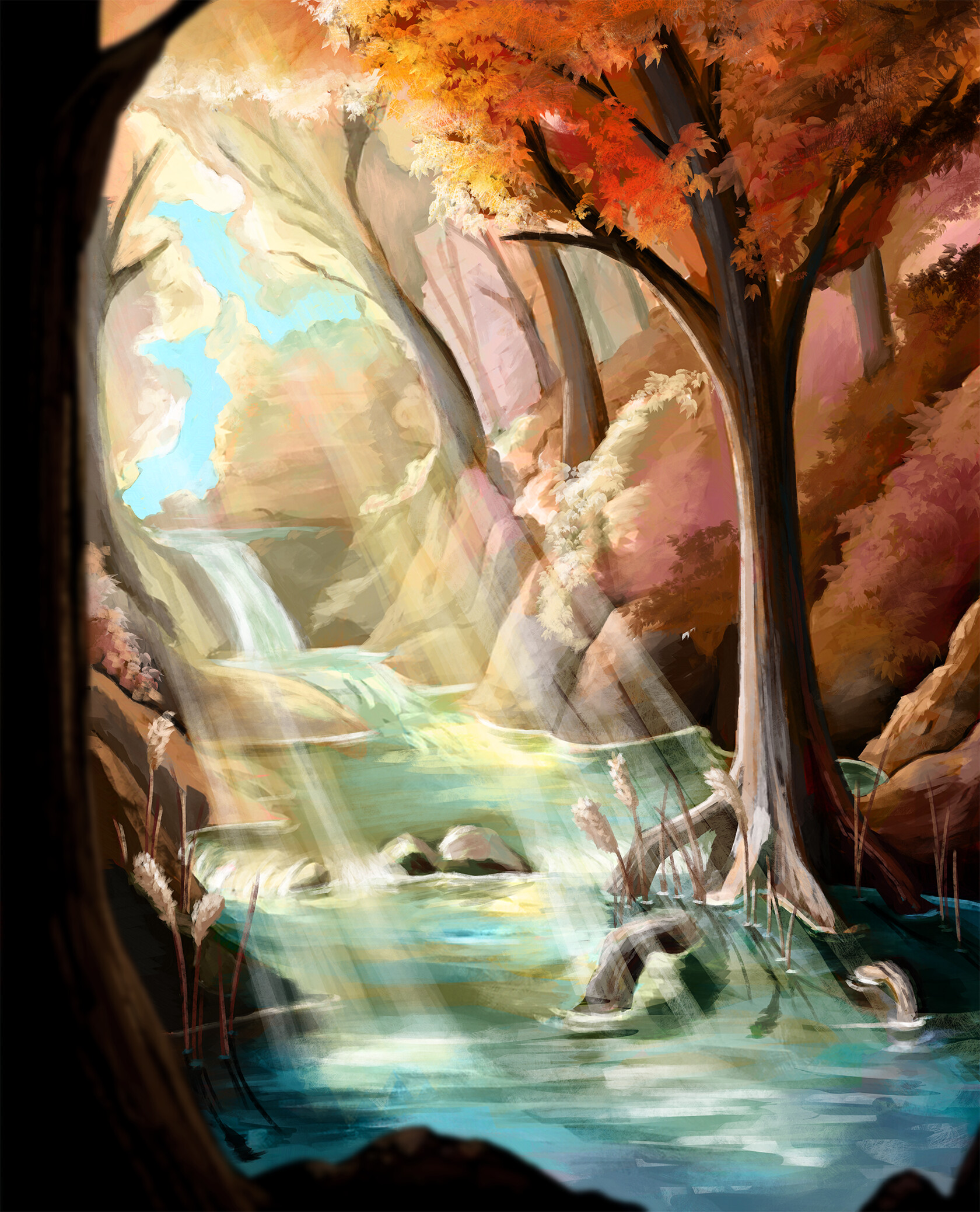 ArtStation - Falling River