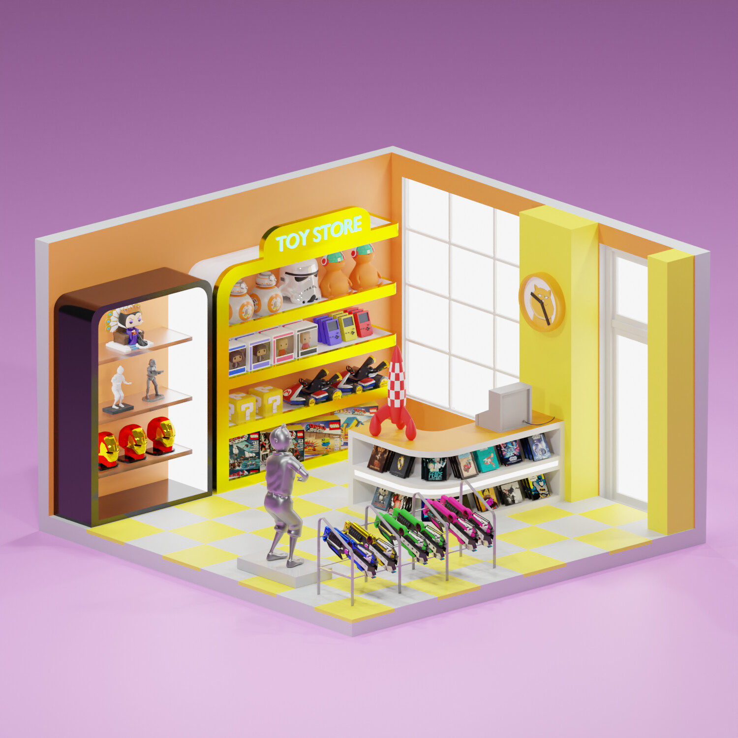 ArtStation - isometric toy shop