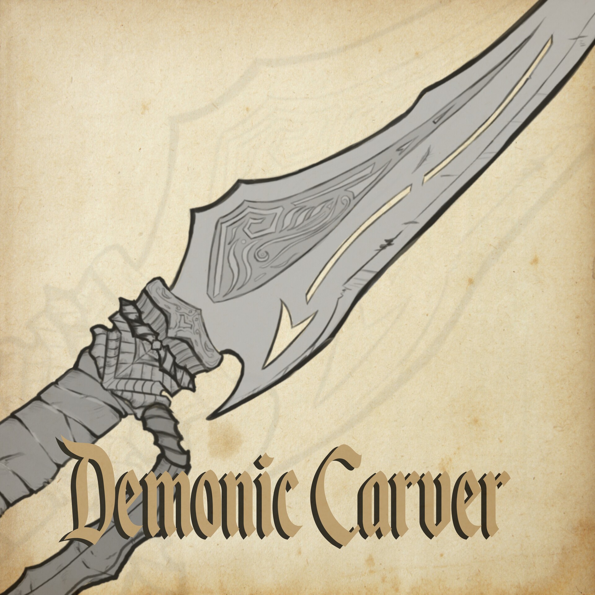 ArtStation - Demonic Carver - Dagger Concept