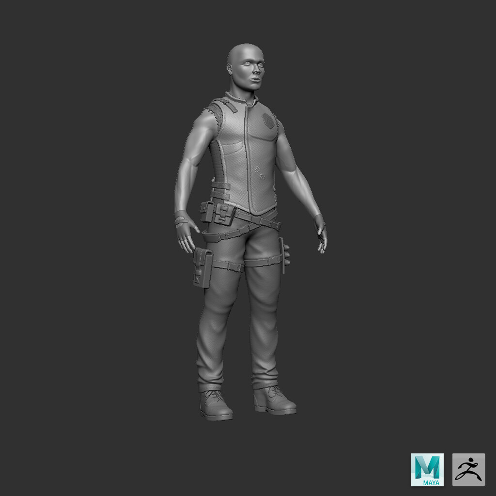 ArtStation - Realistic Game Character Model