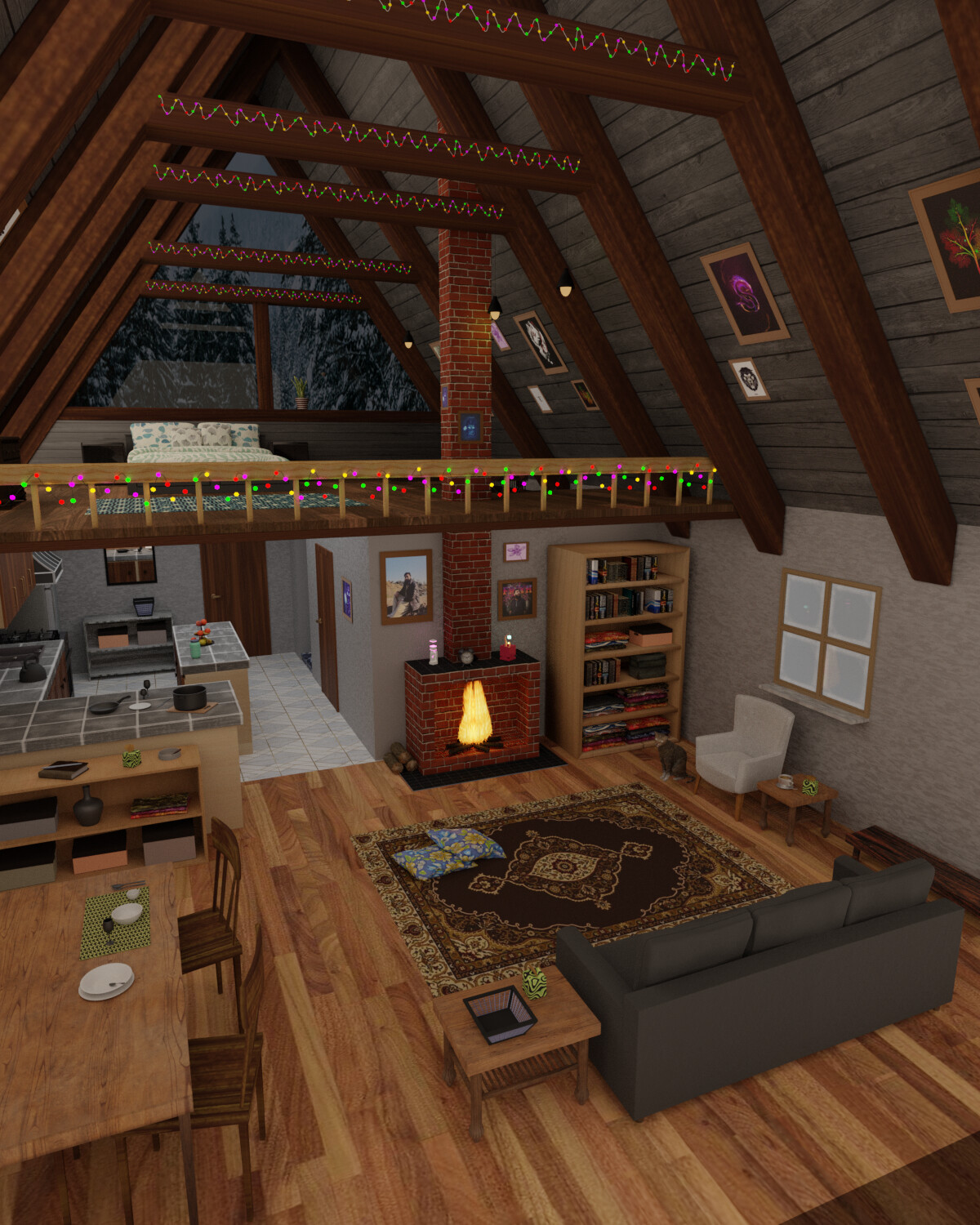 ArtStation - Winter Scene Interior