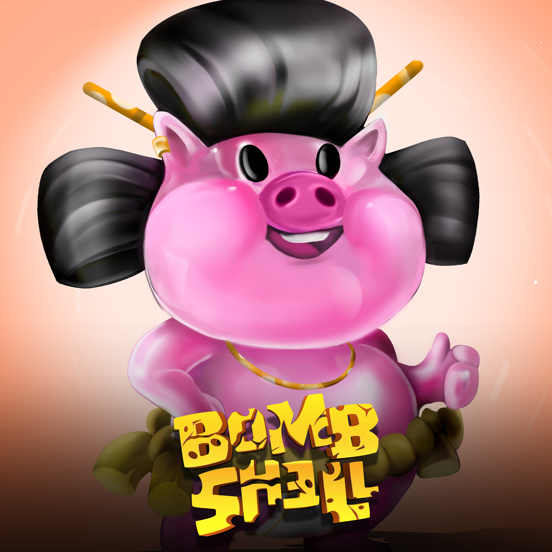 ArtStation - Sumo Pig Concept - BOMB SHELL