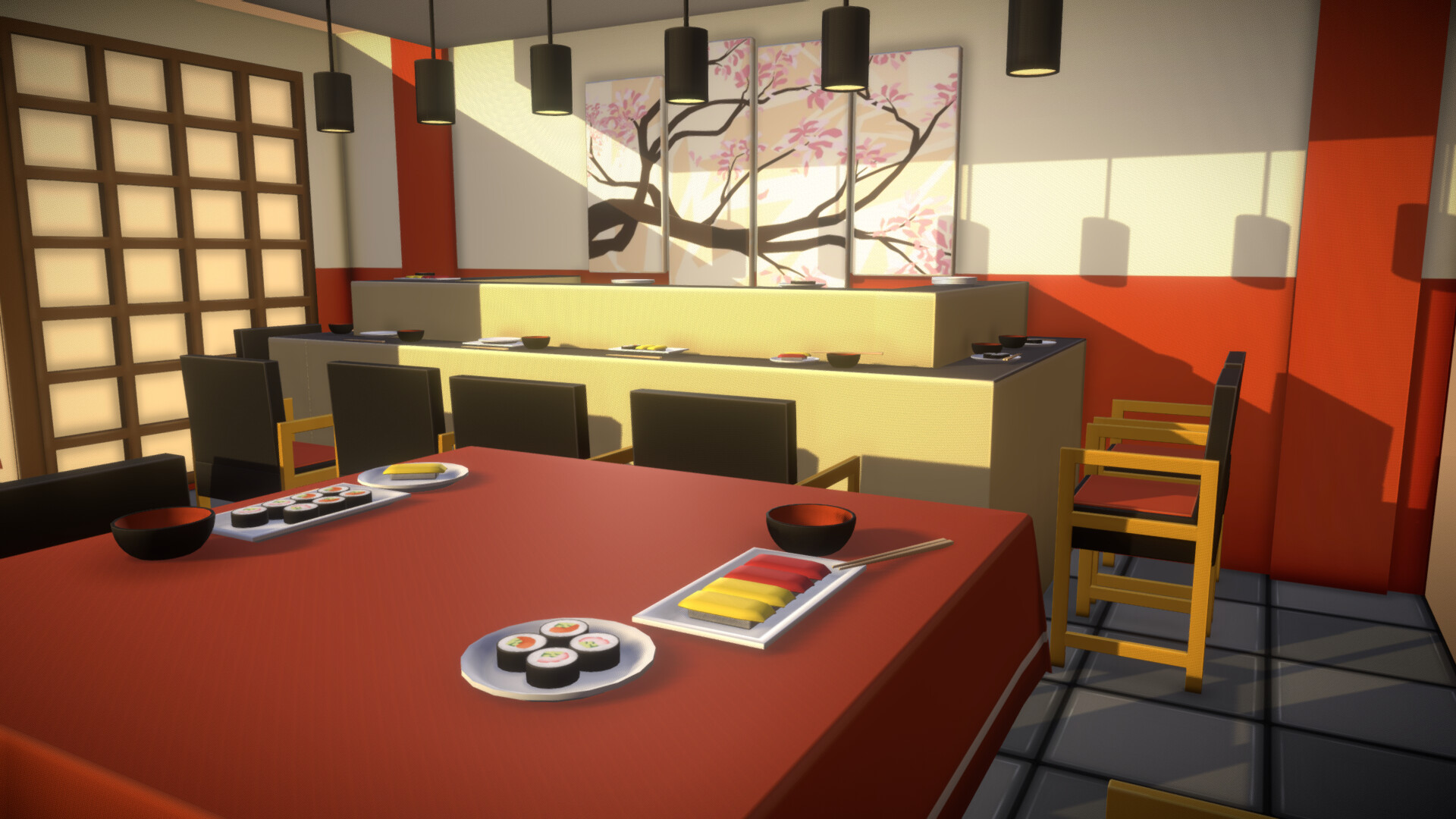 ArtStation - Isometric Japanese Restaurant