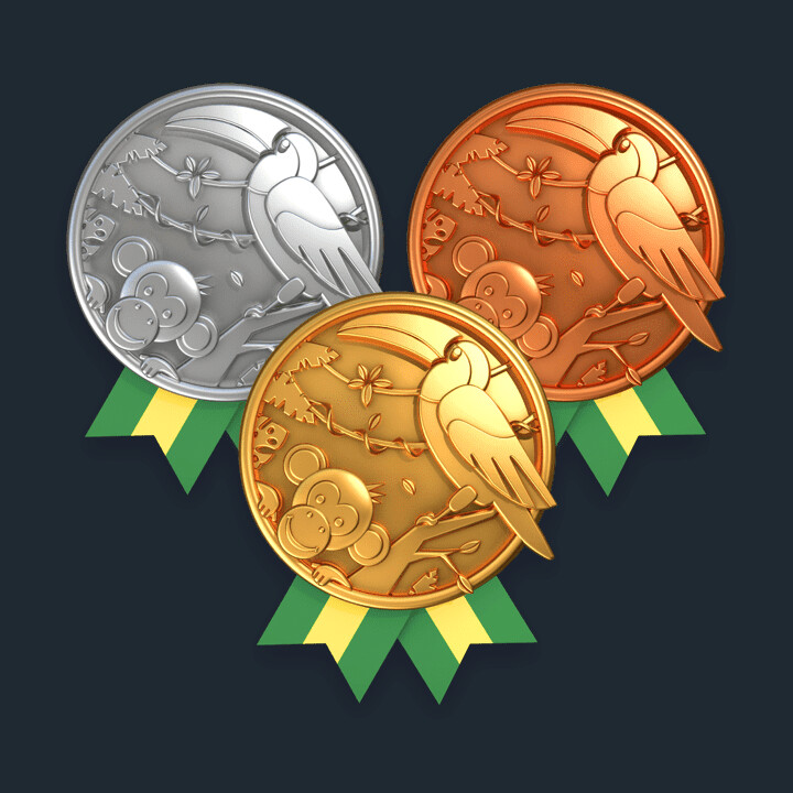 ArtStation - 3d Medals. Game achievements (GameDev company)