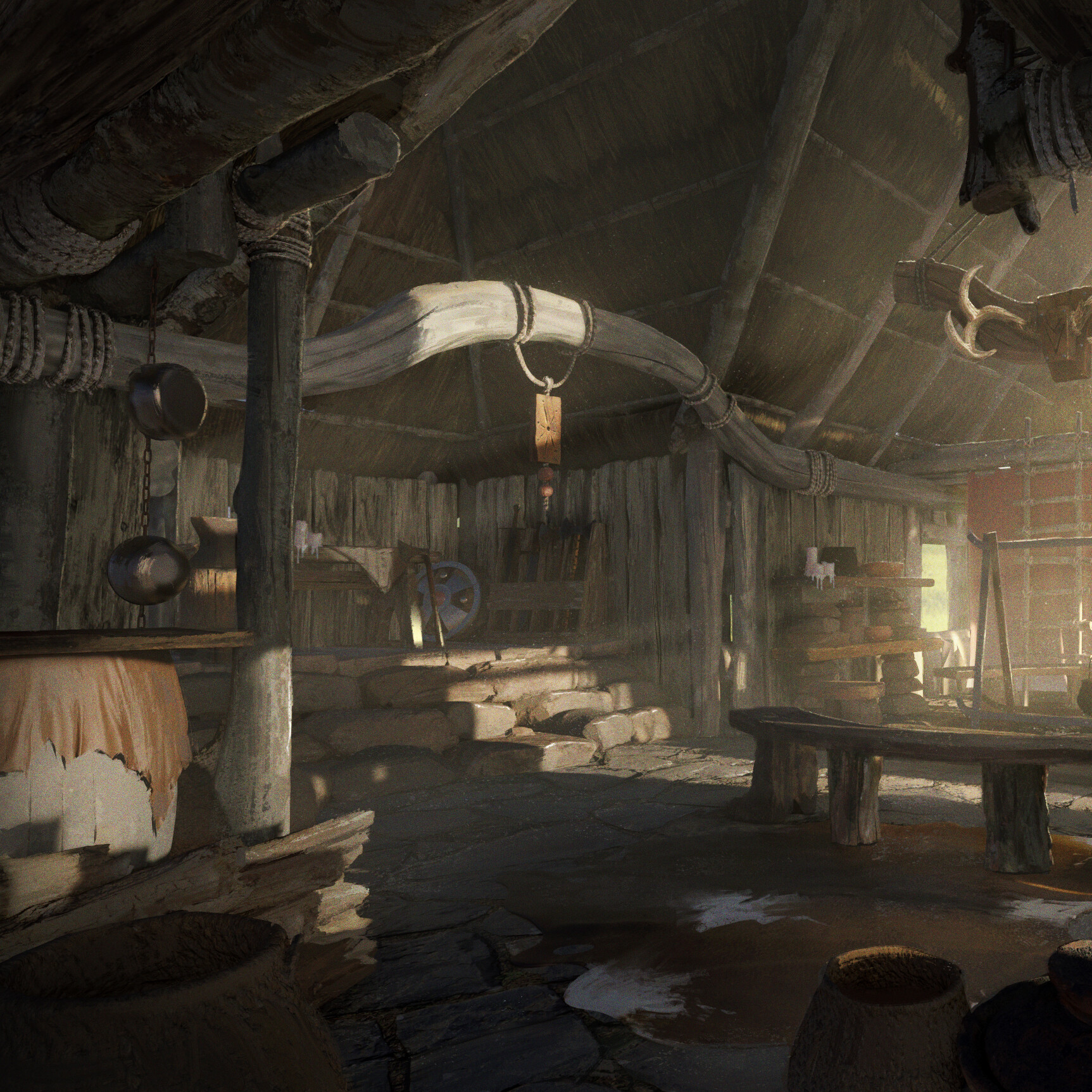 ArtStation - Medieval Hut set design