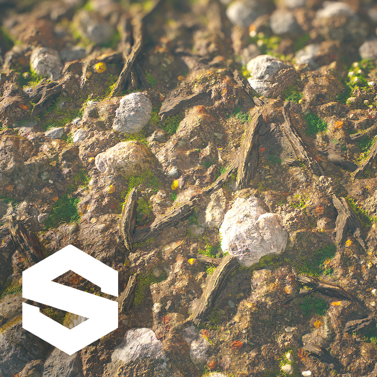 ArtStation - Rocky path forest material