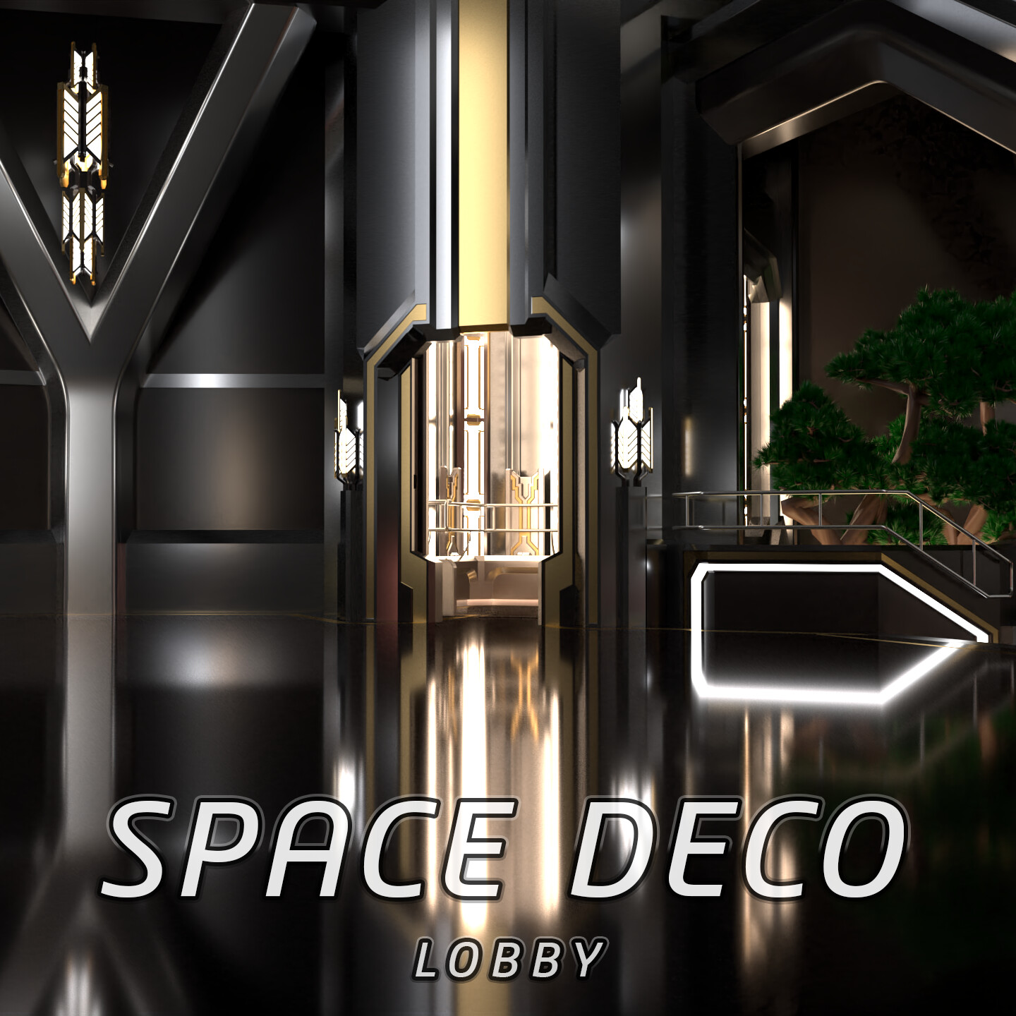 ArtStation - Space Deco - Lobby