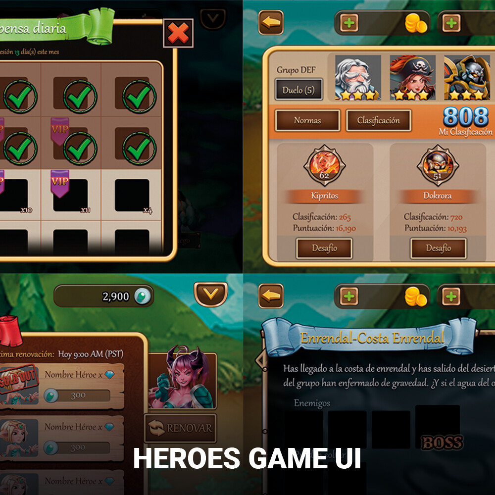 ArtStation - Heroes Game UI