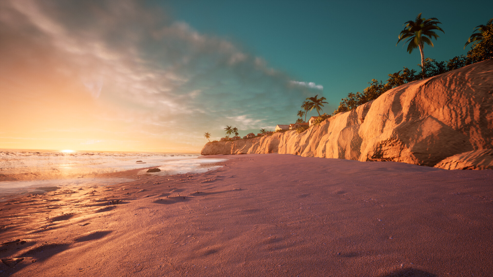 ArtStation - Summer Beach Cliff