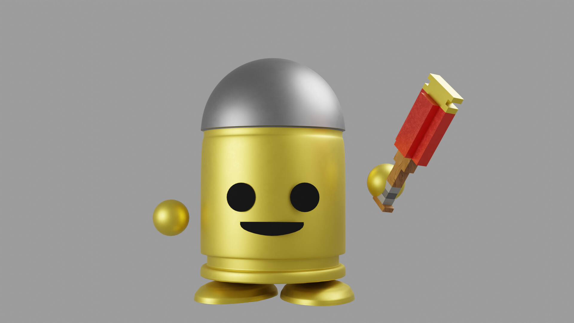 ArtStation - Day 25 - Bullet Kin (Enter The Gungeon)