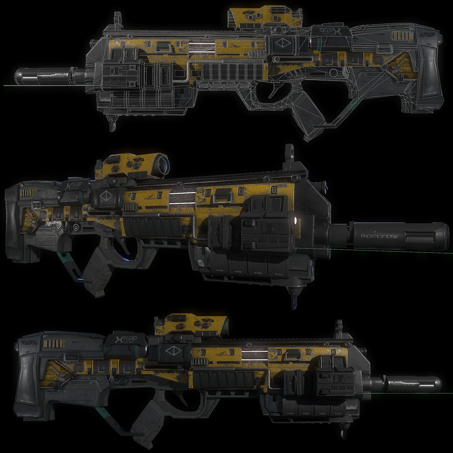ArtStation - Sci-Fi automatic rifle