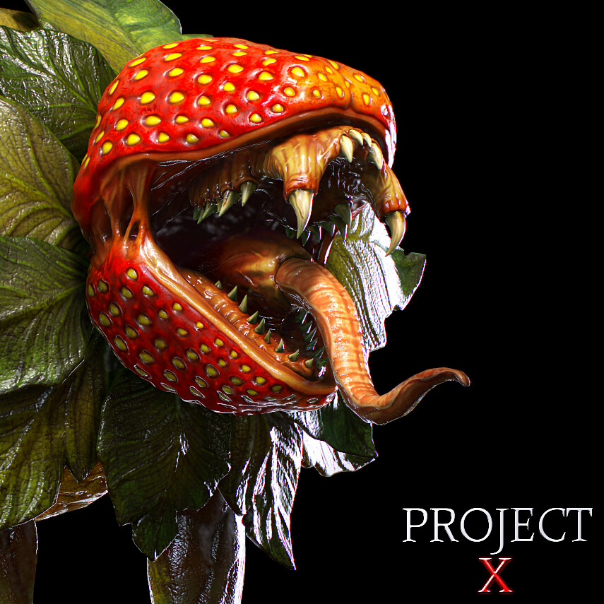 ArtStation - Game Pill - Project X - Strawberry Monster