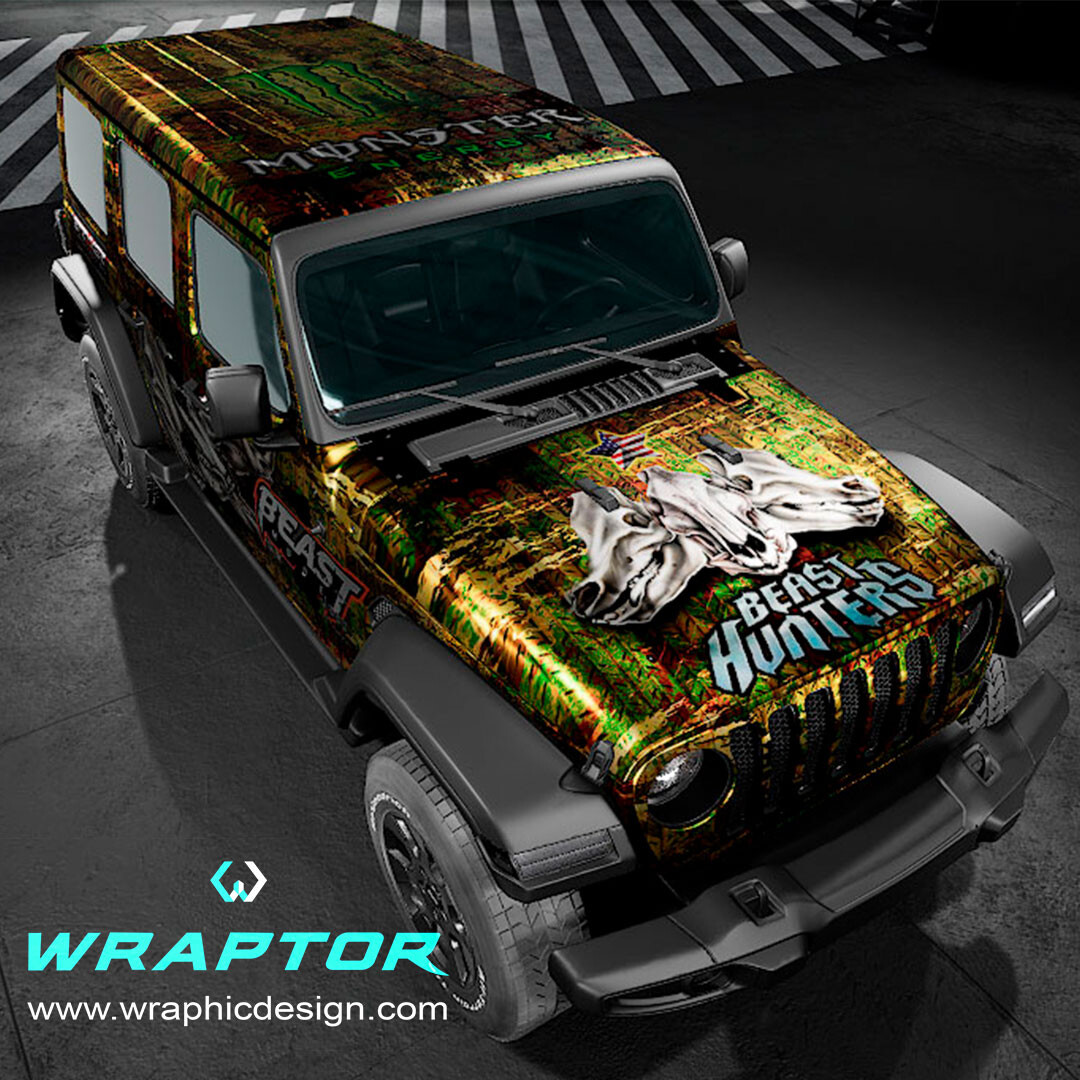 ArtStation - JEEP WRANGLER Hunting vehicle wrap design