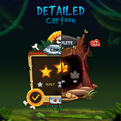 ArtStation - Detailed Cartoon User Interface