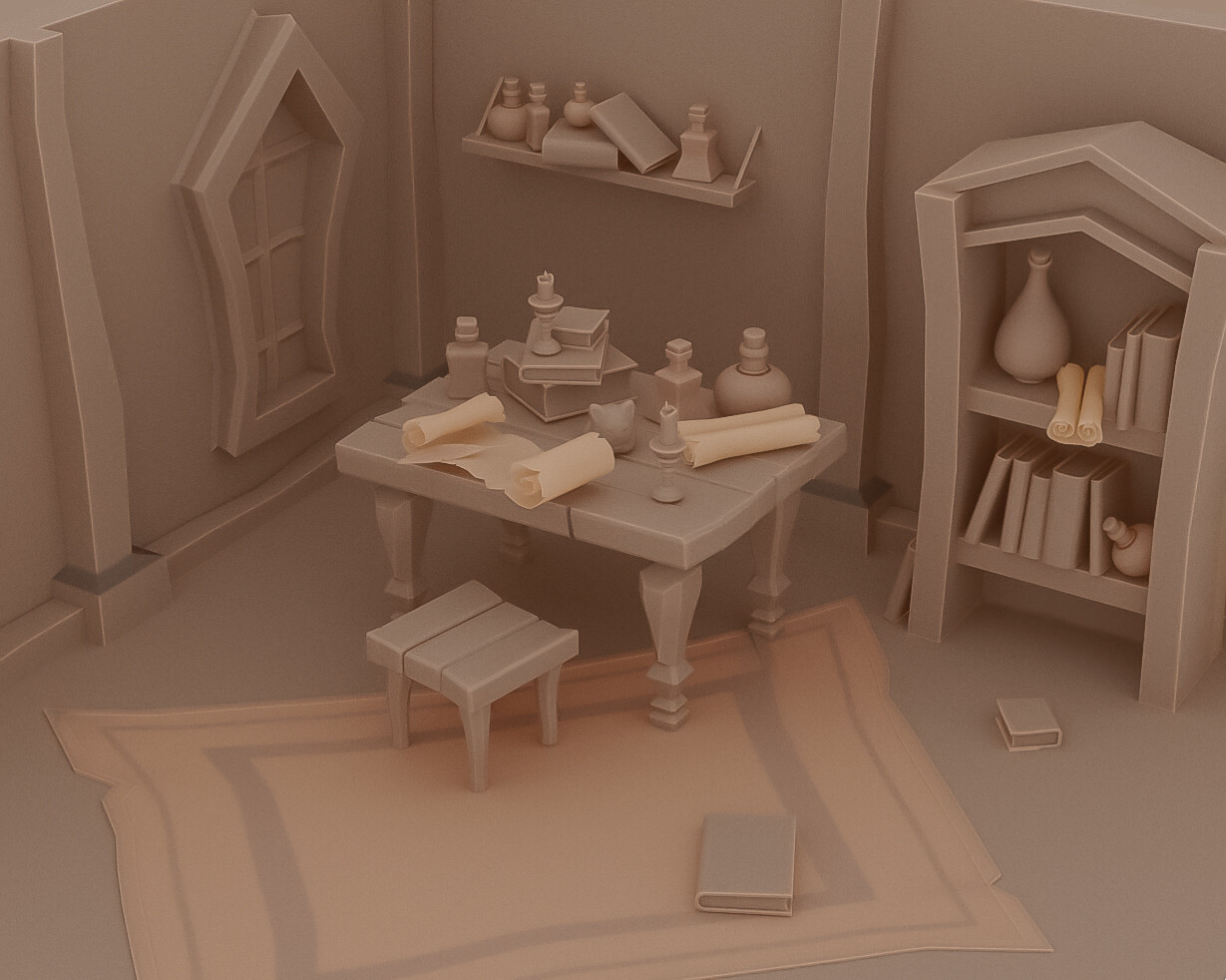 ArtStation - Low-Poly Room