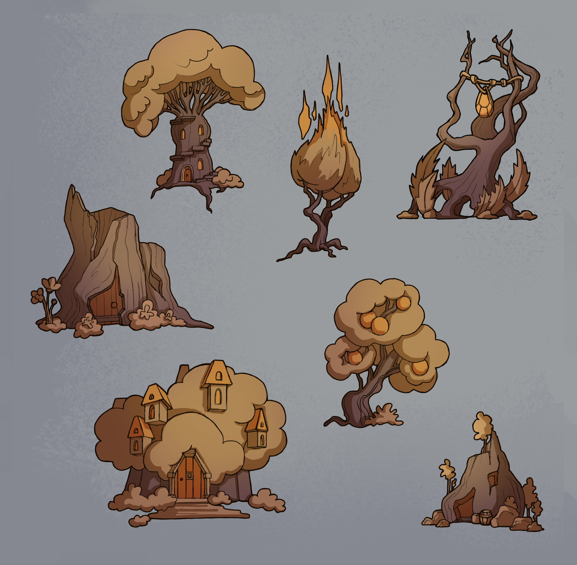 ArtStation - Sketches (environment props)