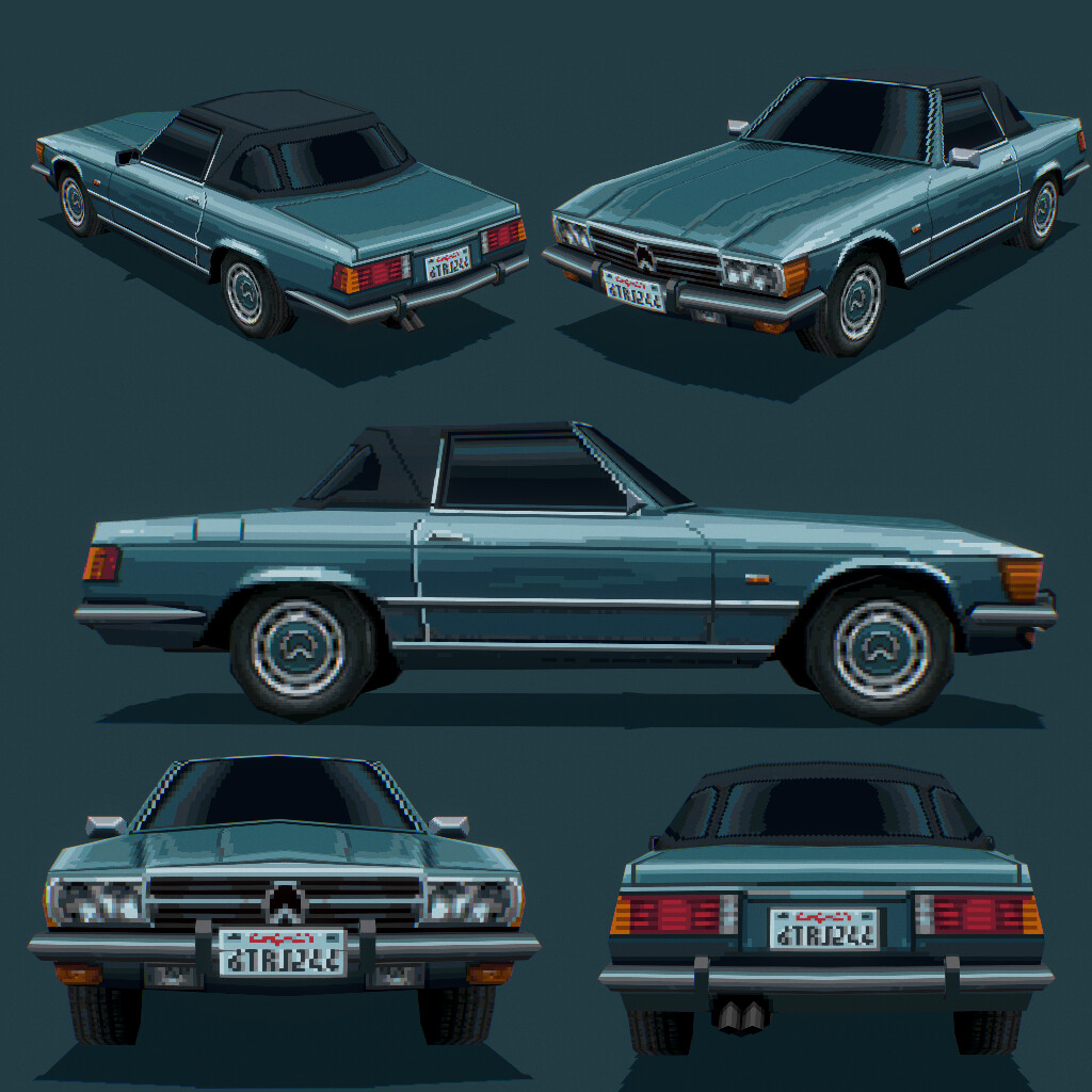 ArtStation - PS1-style Mercedes