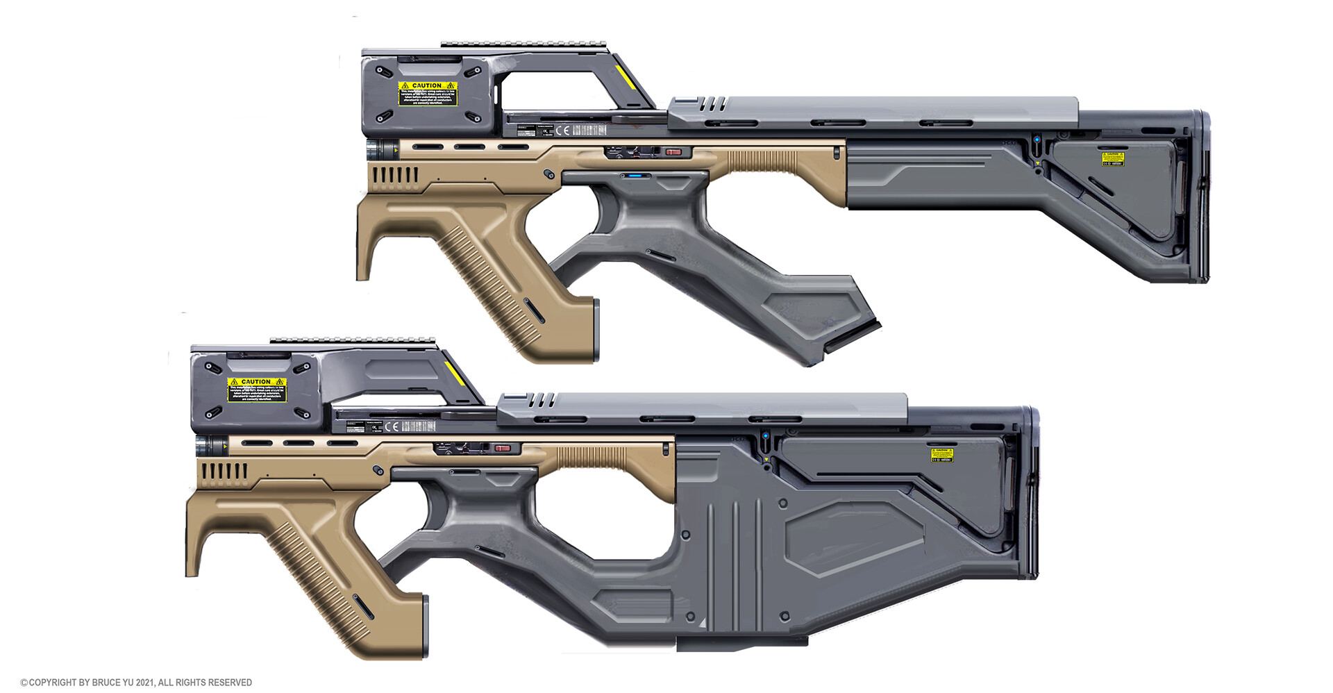 ArtStation - Weapon design Advanced P90