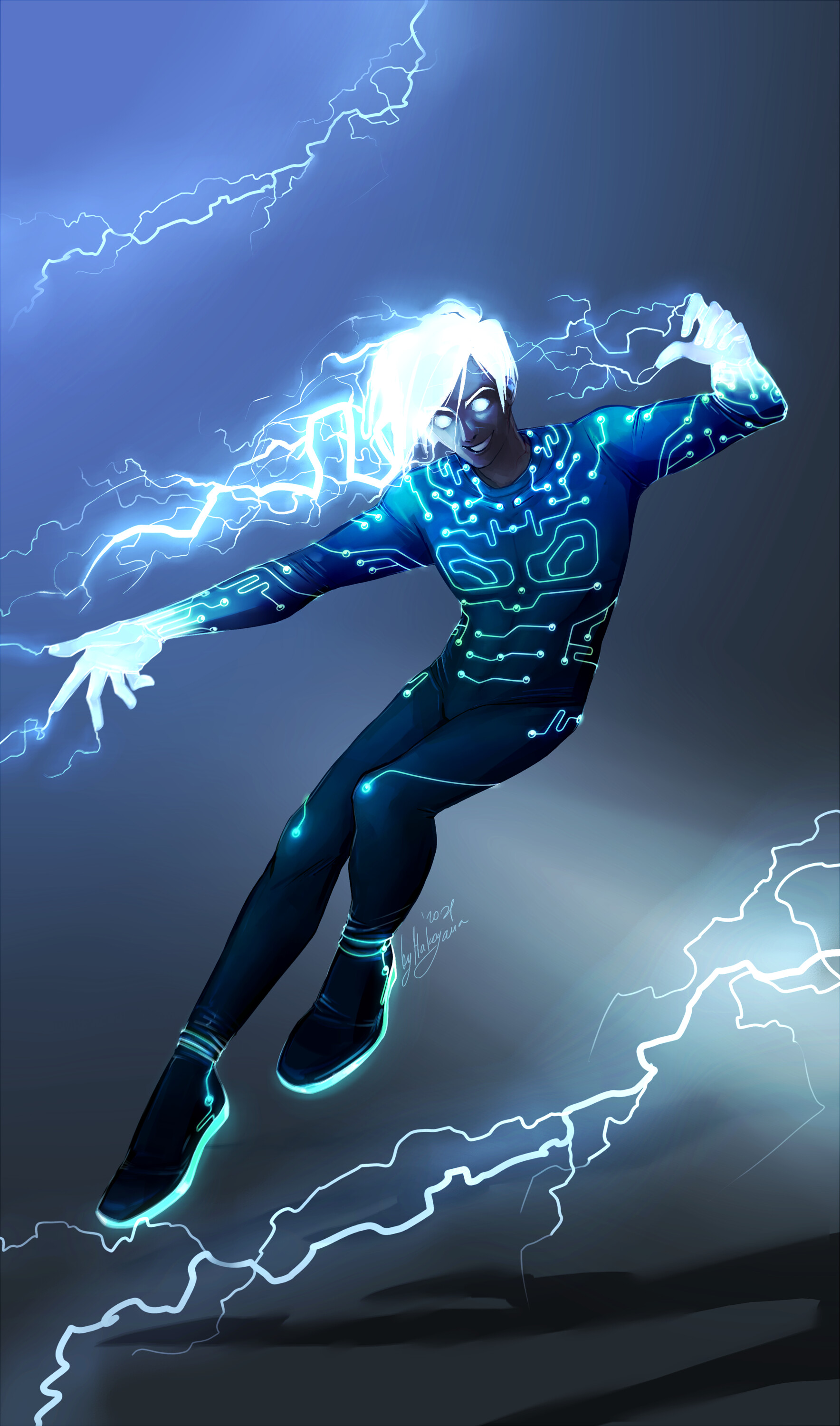 ArtStation - Electroman and Absent - realistic character concept art