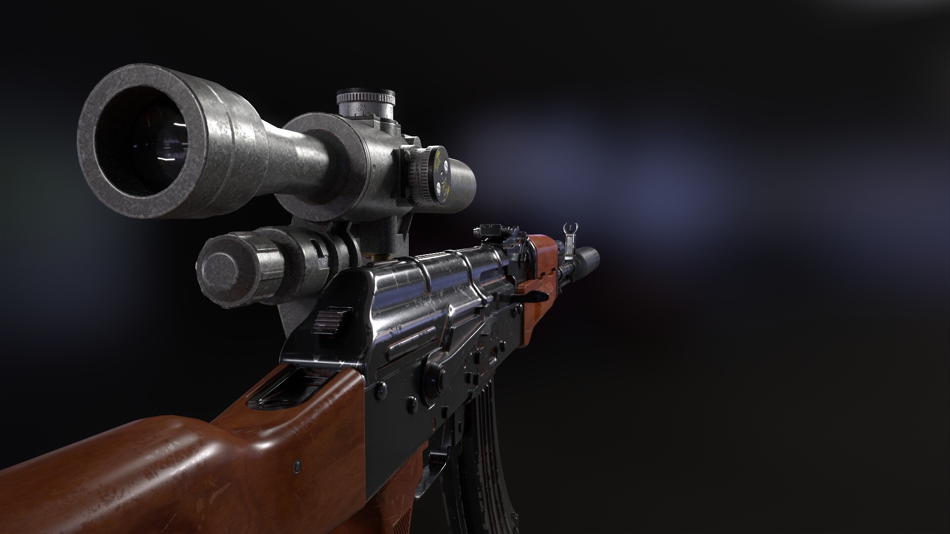 ArtStation - AKM+pso1m2-1 scope
