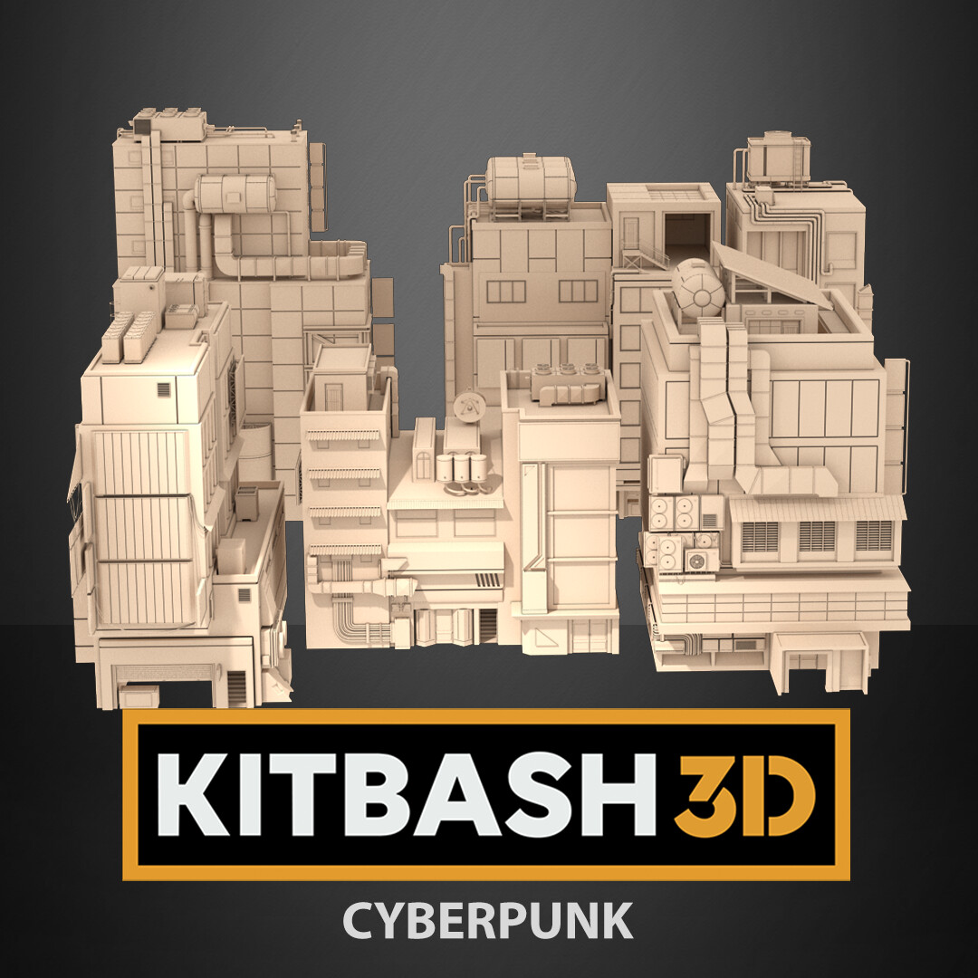 ArtStation - CyberPunk - Kitbash 3d