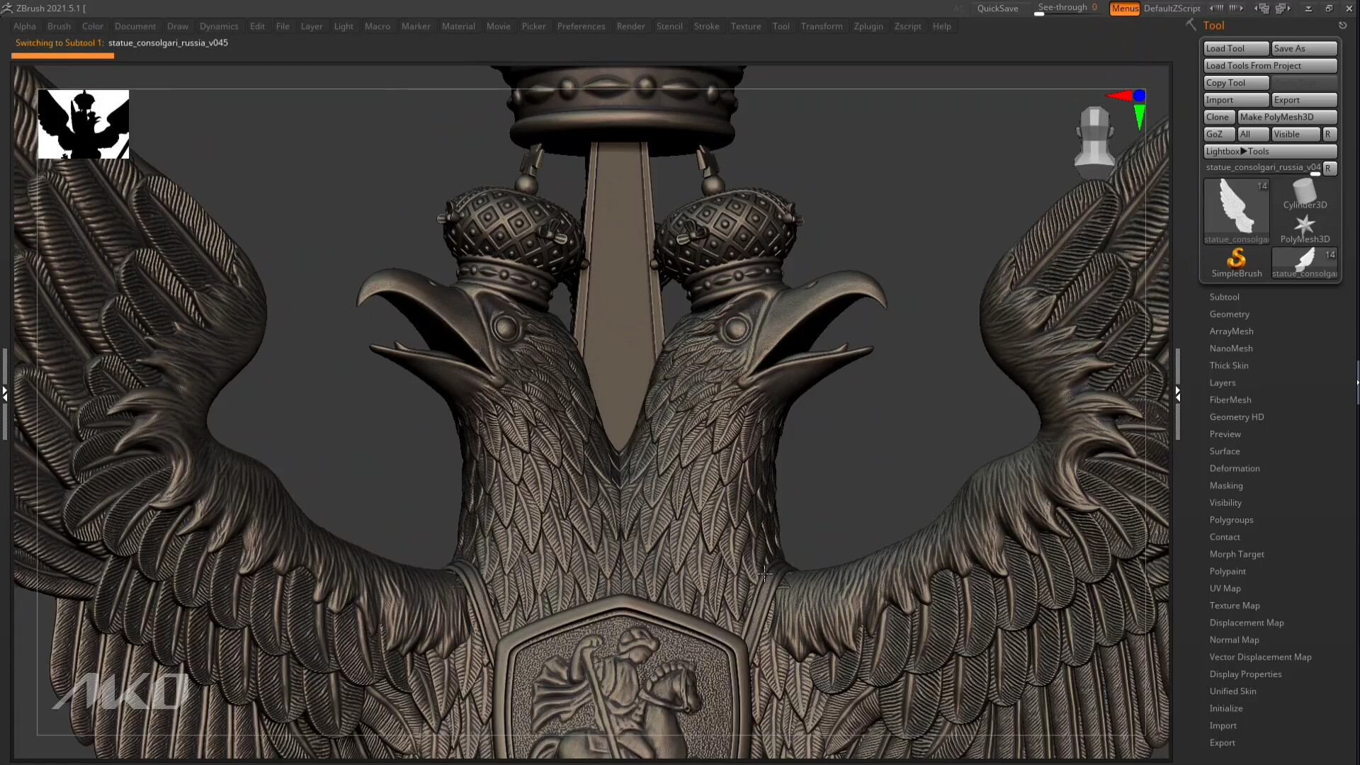 ArtStation - Statue of the Russian Consulate wip