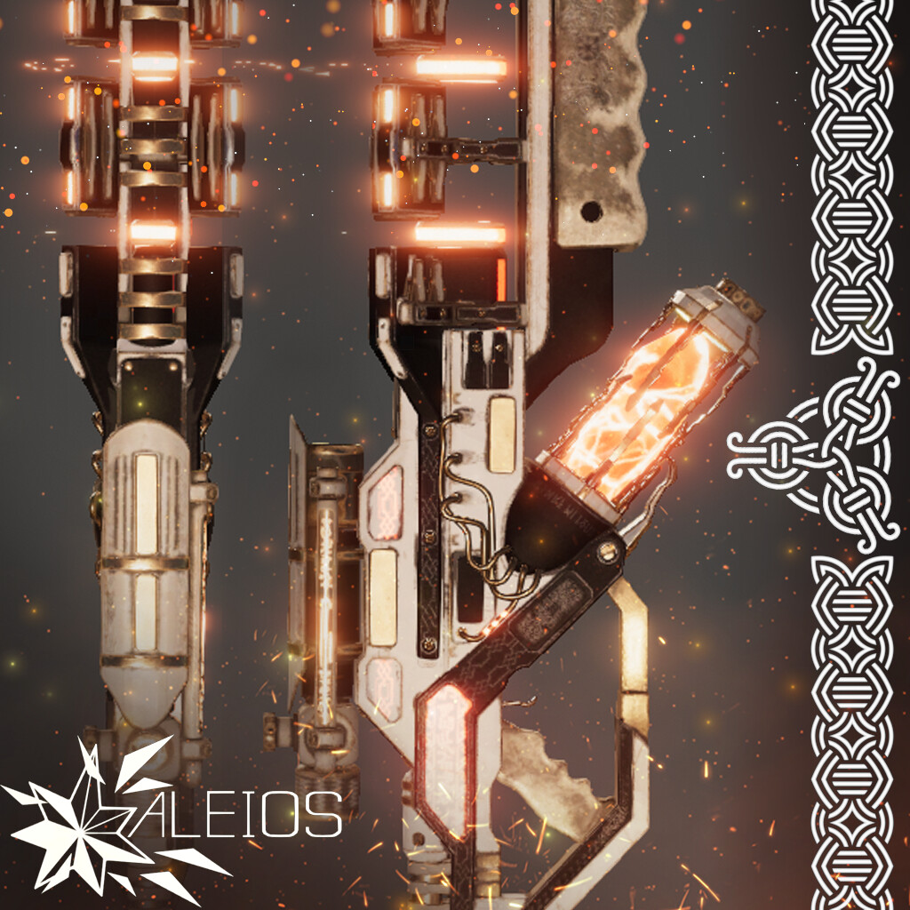 ArtStation - Energirøsk - Sci-fi Steampunk magic rifle