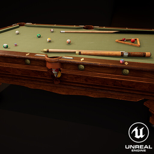 ArtStation - Vintage Pool Table