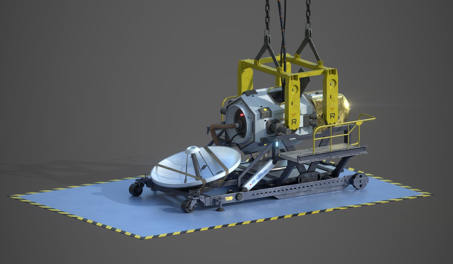 ArtStation - 3D model of Moon Base from reference by Oscar Cafaro