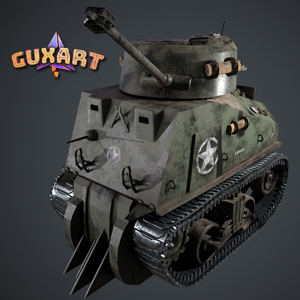 ArtStation - Sherman Tank Mini