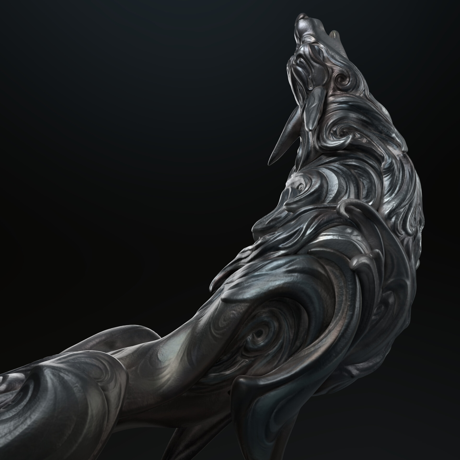 ArtStation - Wolf Statue