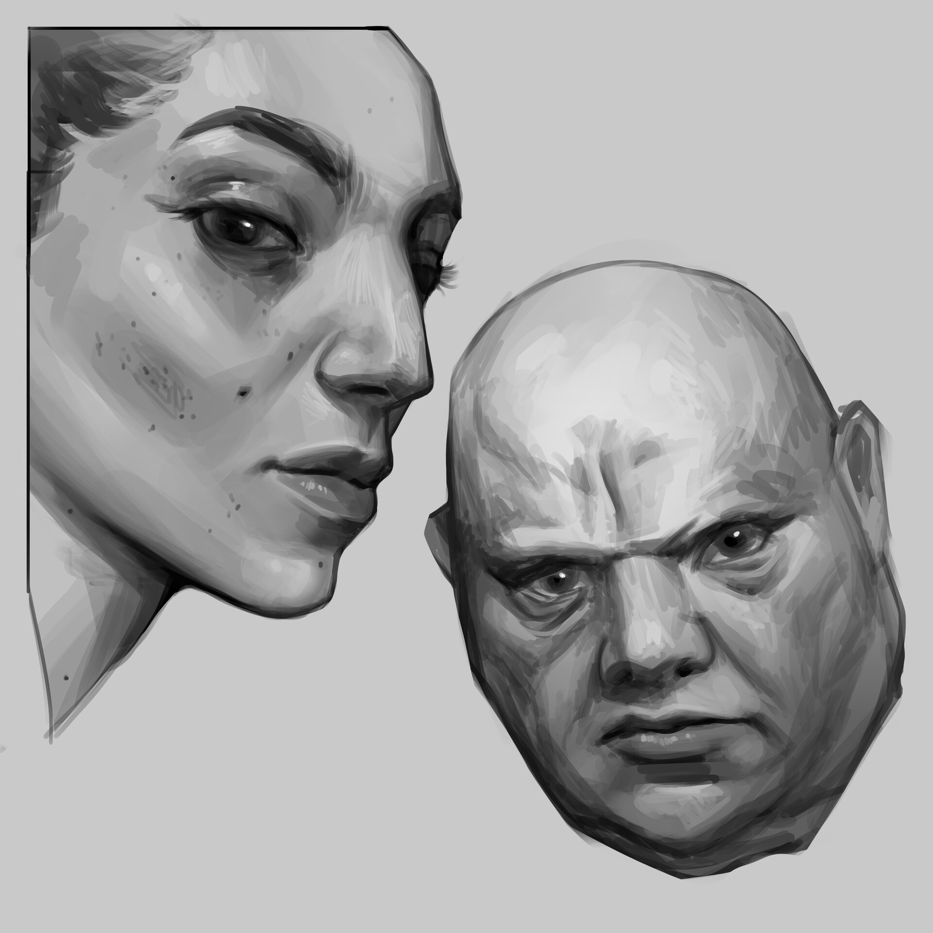 ArtStation - Portrait Studies (+a bonus funky parrot :D)