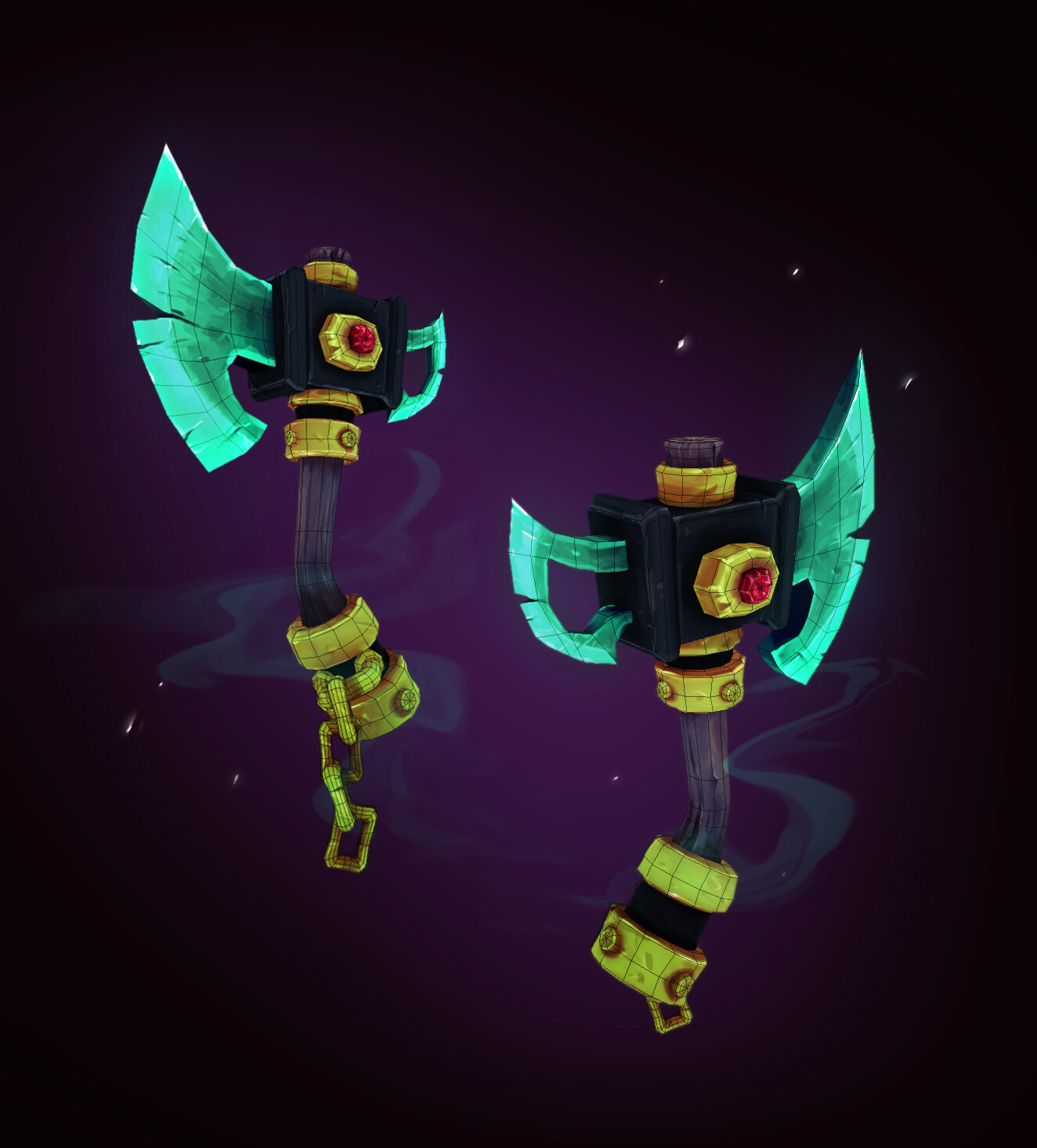 ArtStation - Stylized Magical Axe [Hand painted texture]