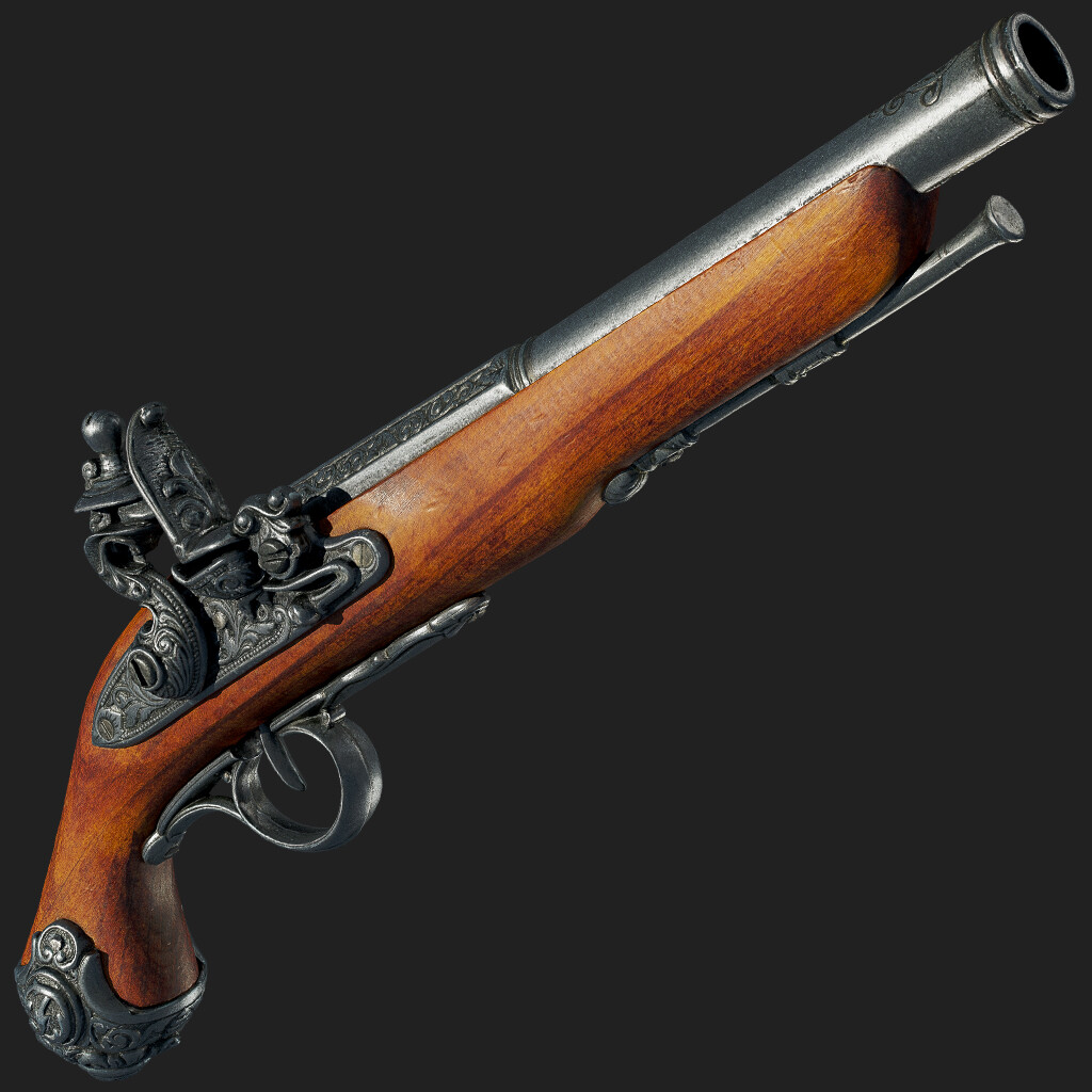 ArtStation - Flintlock Colonial Pistol