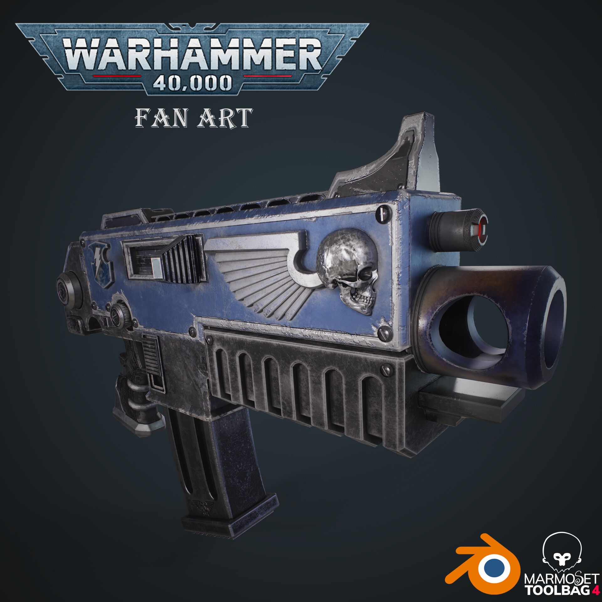 ArtStation - Storm Wardens Bolter - Warhammer 40k Fan Art