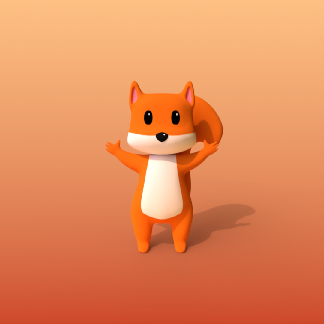 ArtStation - Cartoon Squirrel 3D