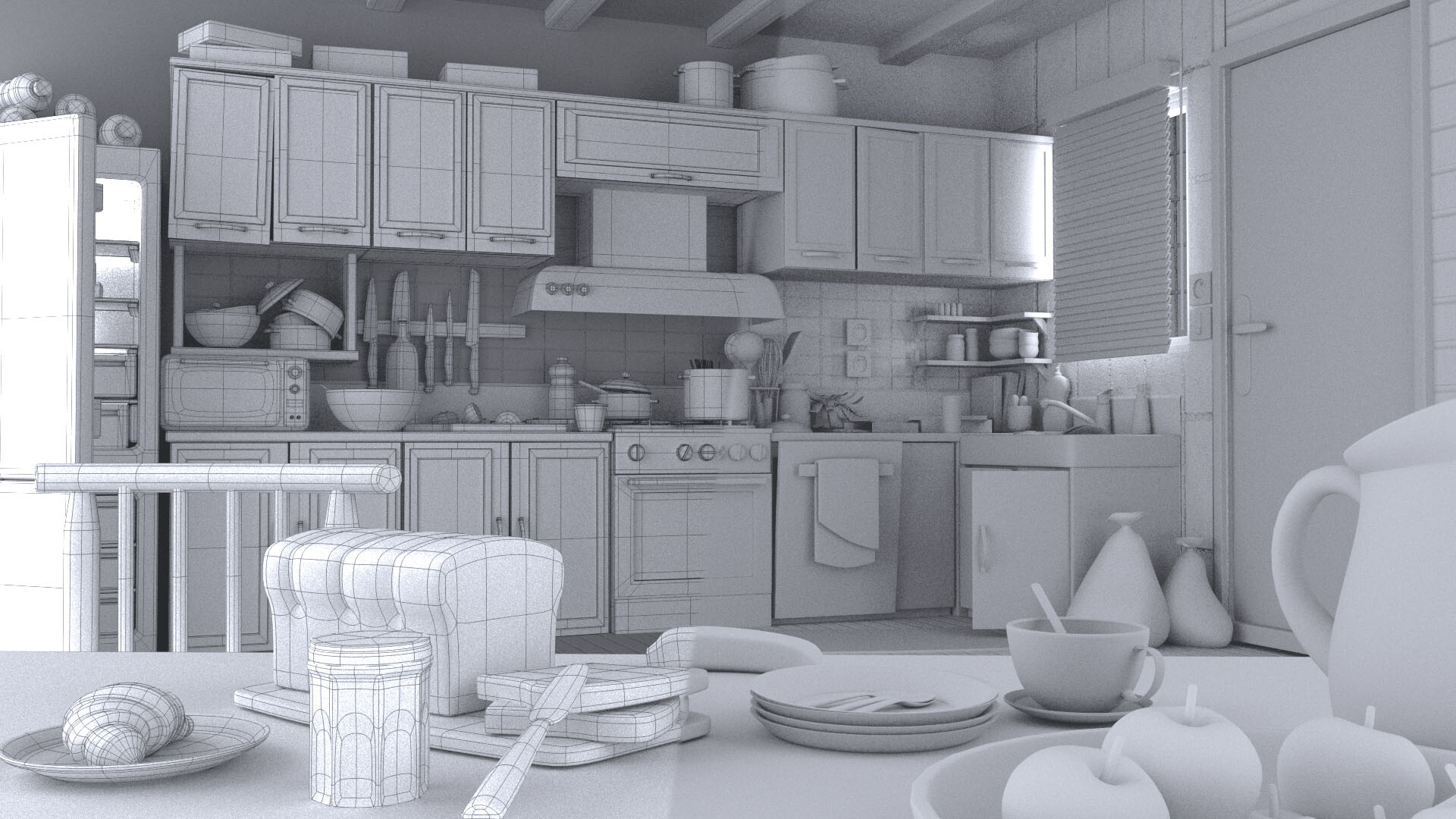 ArtStation - CARTOON KITCHEN - INTERIOR MODELING