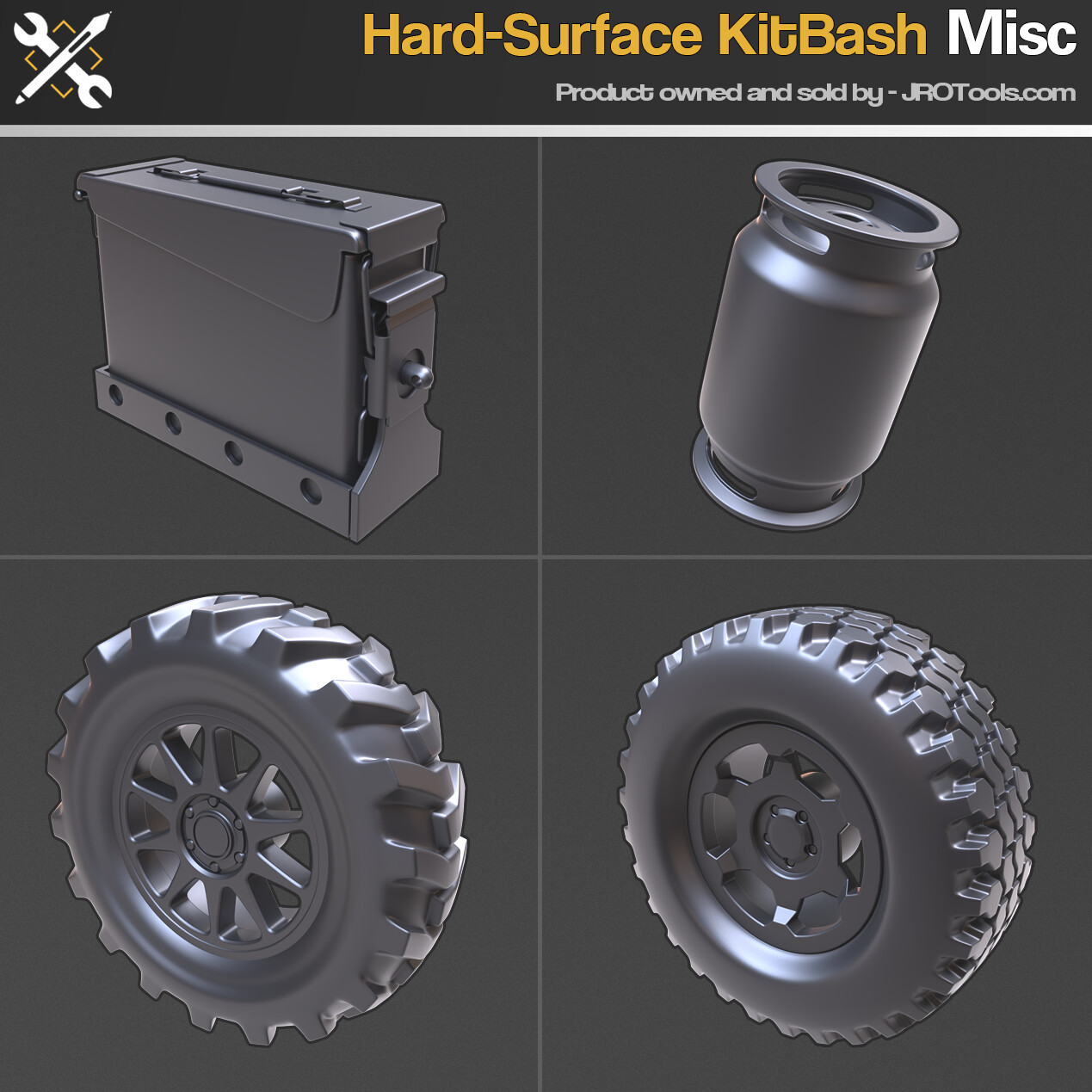 ArtStation - JRO Hard Surface Kitbash Vol.1 - Misc