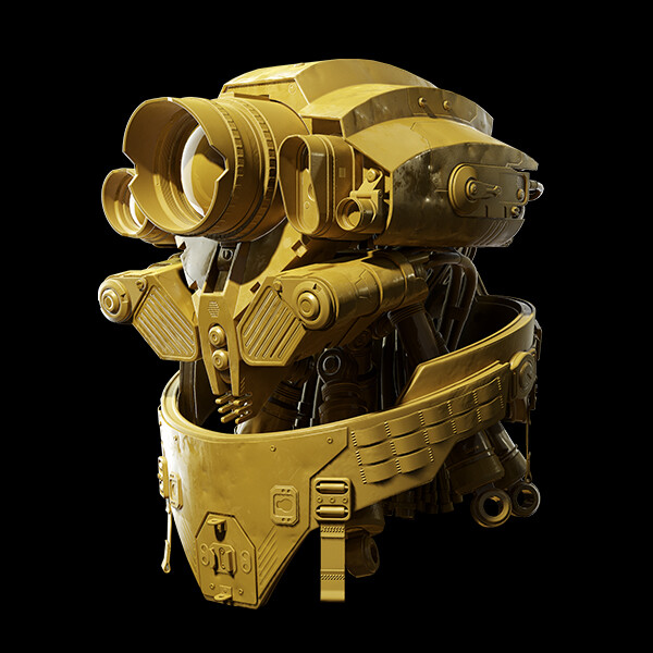ArtStation - WIP ~ Cold War Droid Unit (Real Time)