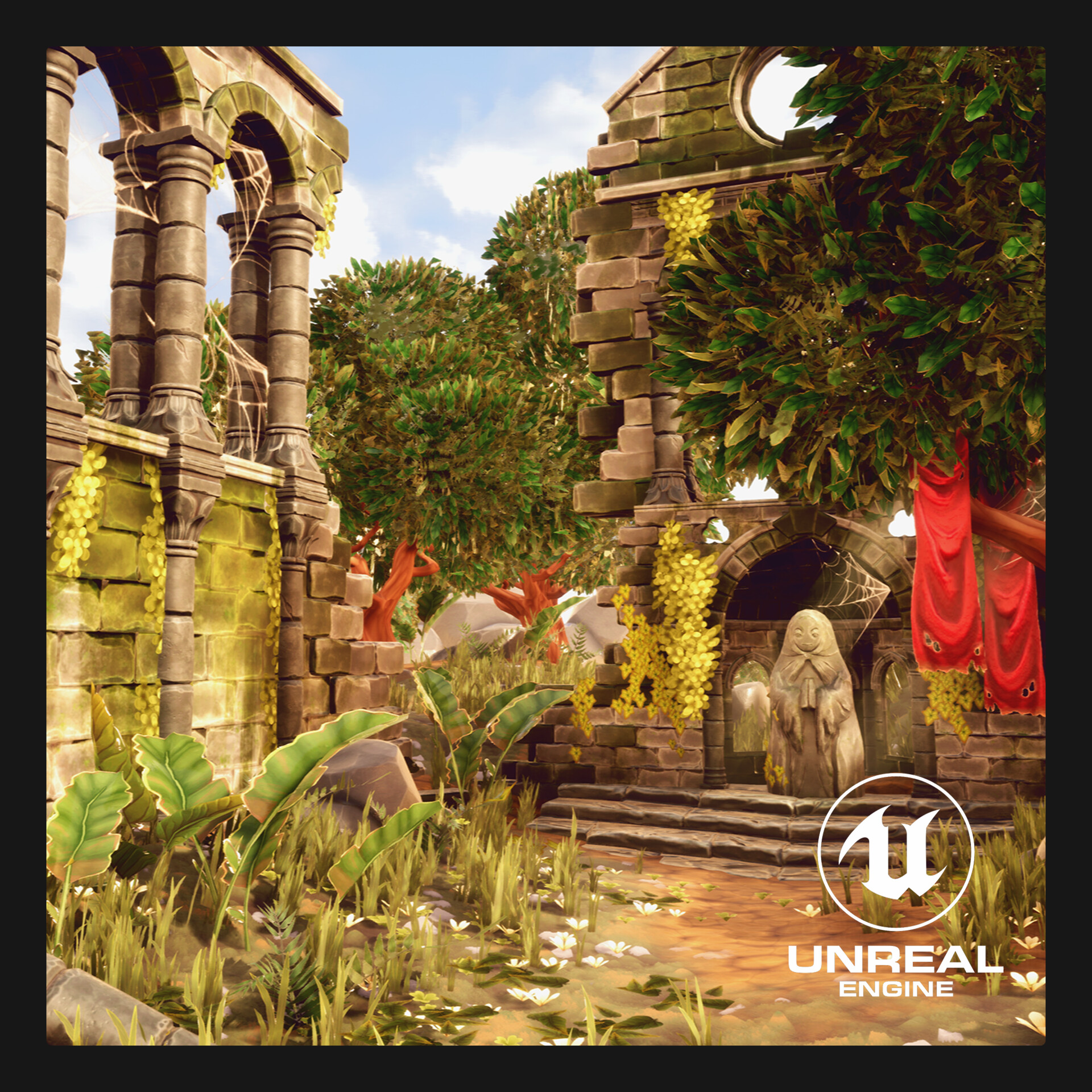 ArtStation - The Sanctuary - Hand-painted UE4 Environment